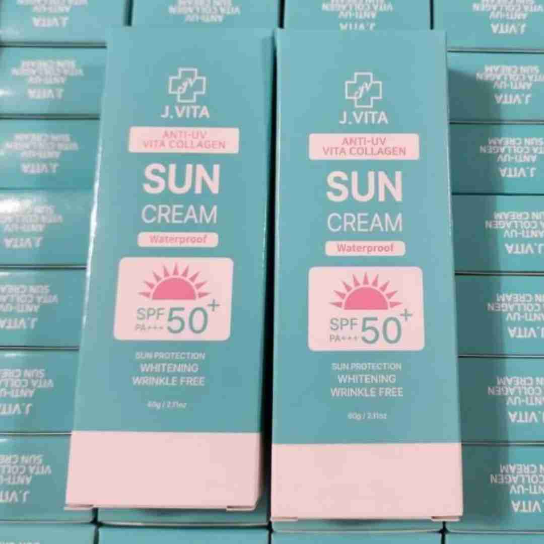 J.VITA Anti-UV Vita Collagen Waterproof Sun Cream SPF 50+ PA+++ 60g ...