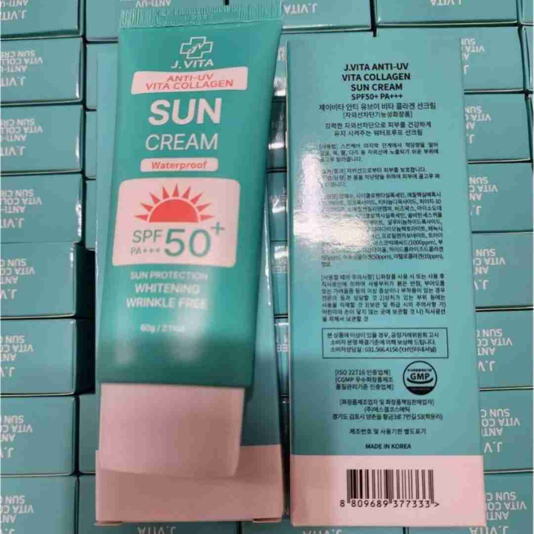 J.VITA Anti-UV Vita Collagen Waterproof Sun Cream SPF 50+ PA+++ 60g ...