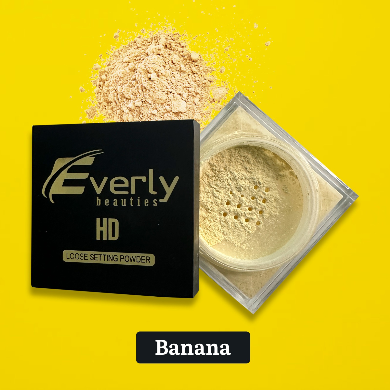 Everly Beauties HD Loose Setting Powder Banana