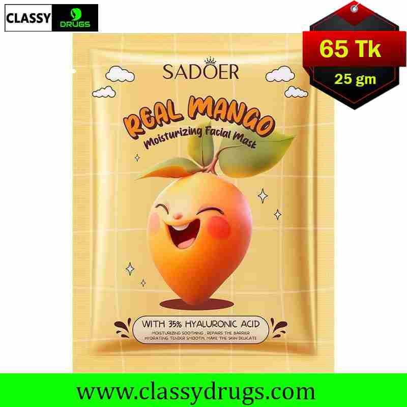 Sadoer Antioxidant Brightening REal Mango Moisturizing Sheet Mask